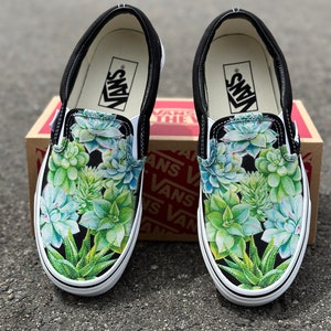 Succulent Plant Lover Shoes - Slip on Vans for Men and Women - Etsy