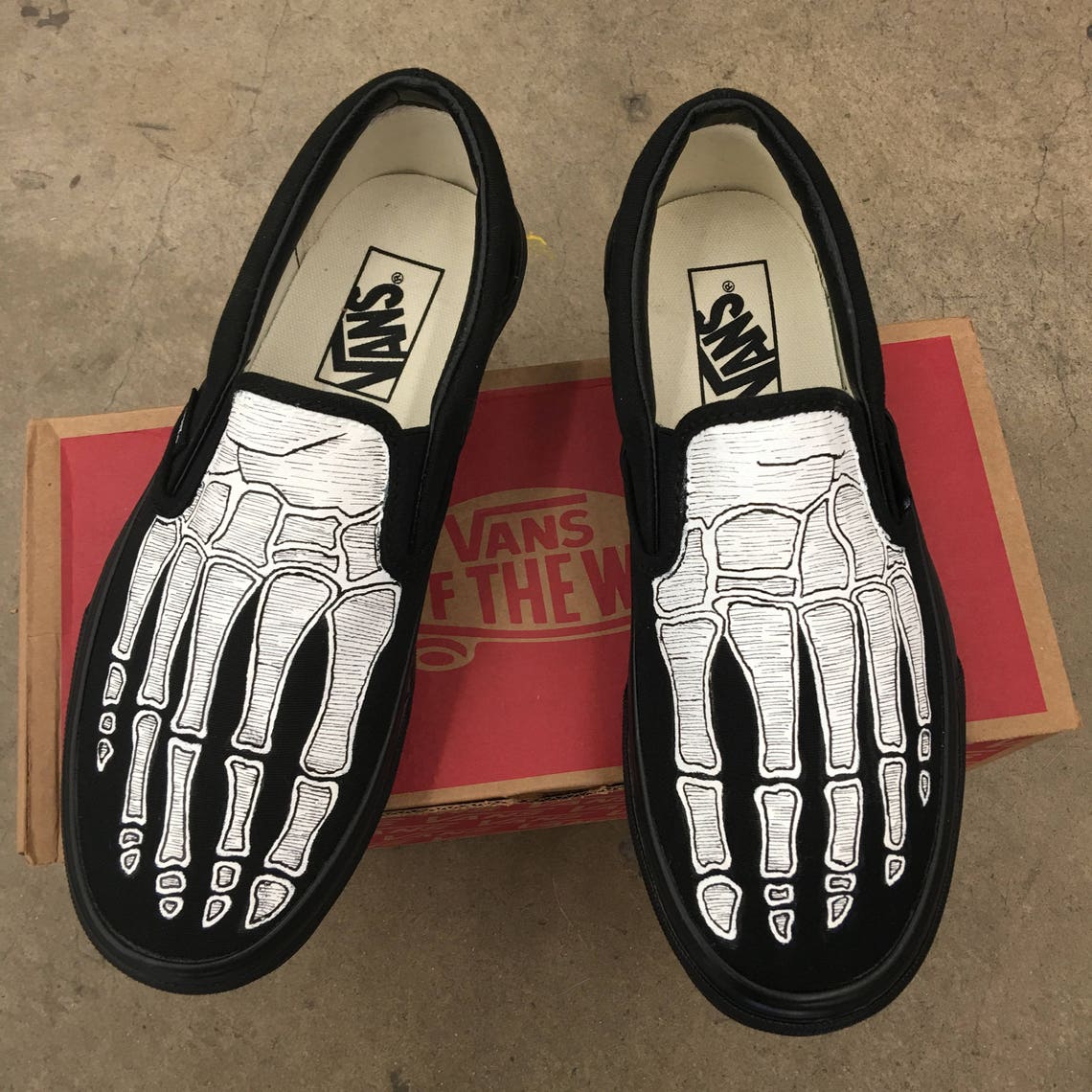 Skeleton Feet Vans Slip on Shoes for Men and Women - Etsy
