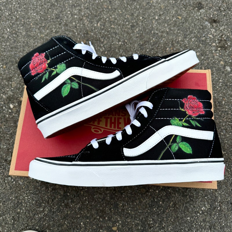 Embroidered Vans Hightops - Etsy