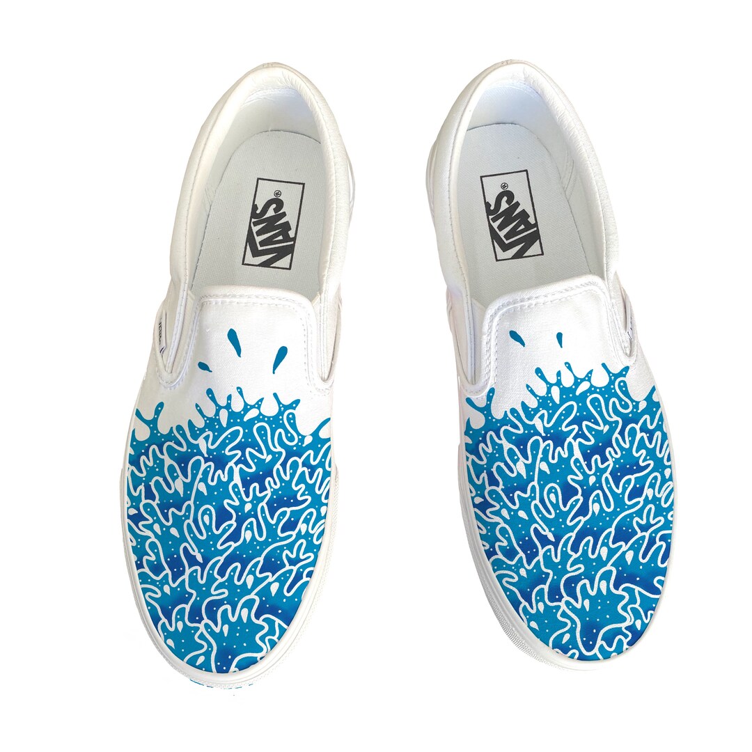 Splashing Waves on Vans Slip on Shoes - Etsy