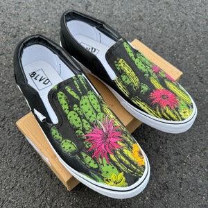 Cactus Garden - Custom Succulent BLVD Original Slip on Shoes for Men ...