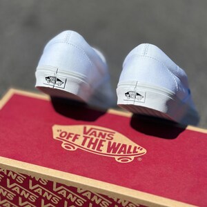 Cute Letter Chalk Board Colorful Alphabet - Custom Vans White Slip on ...