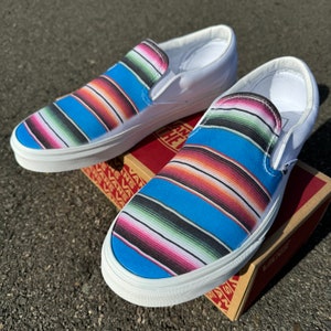 Custom Slip on Vans - Mexican Blanket - Men's and Women's Shoes - Etsy