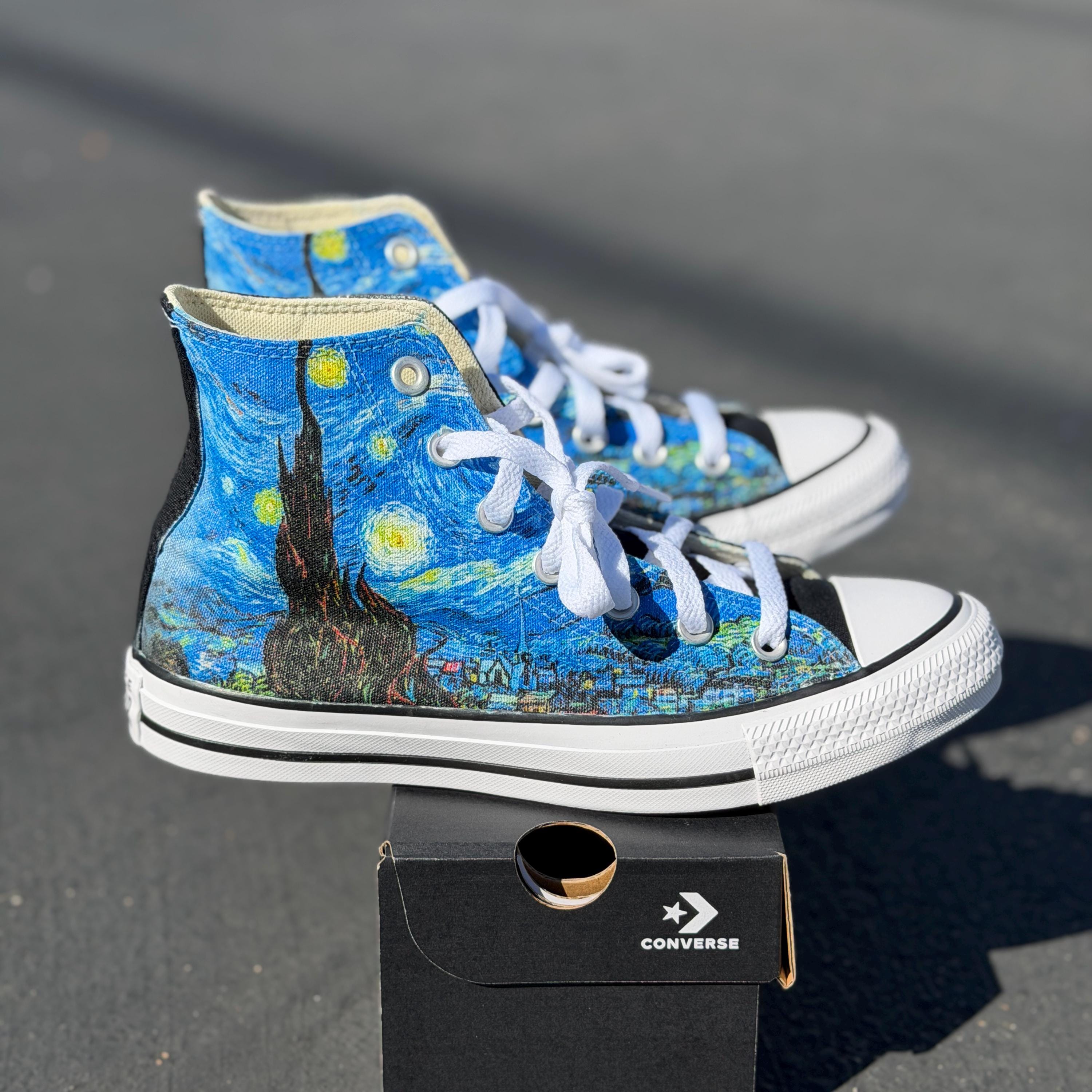 Starry Night Hi-top Converse Chuck Taylor Shoes for Women and Men ...