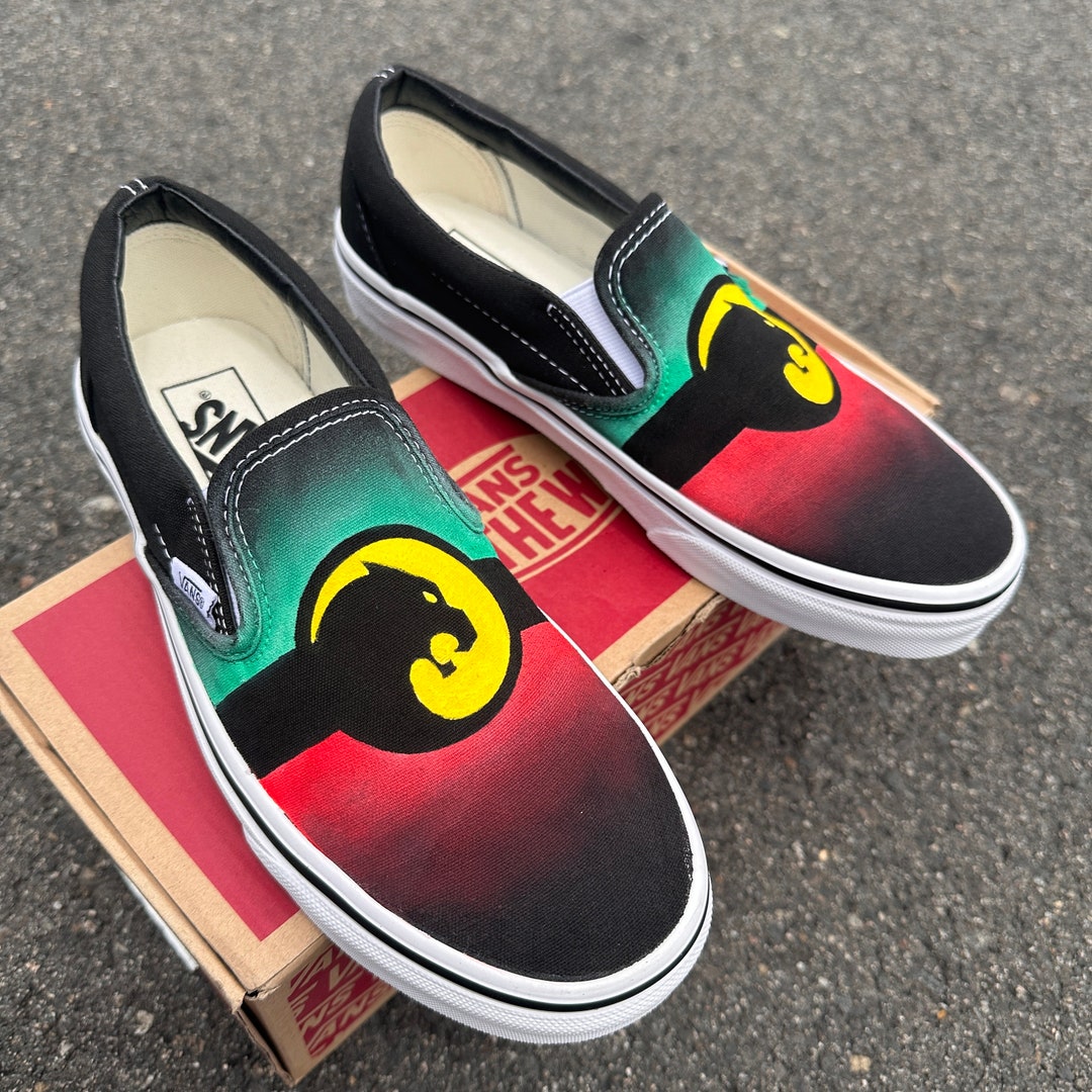 Black Panther Vans Slip on Shoes - Etsy