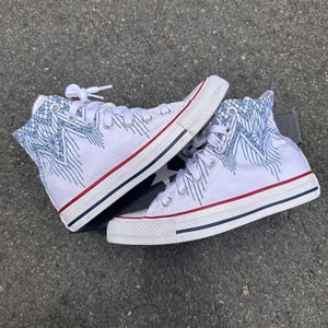 Custom Converse White High Top Shoes for Women Boho Pattern - Etsy