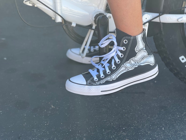 Custom Skeleton Feet Shoes - Converse High Top for Men and Women - Etsy