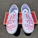 Cherry Blossoms White Vans Slip on Shoes - Men's and Women's Custom ...