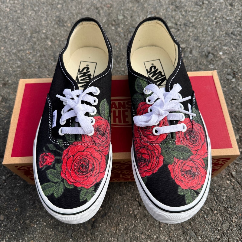 Red Rose Shoes - Etsy