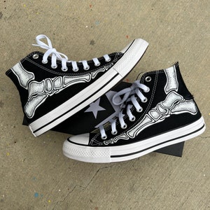 Custom Skeleton Feet Shoes - Converse High Top for Men and Women - Etsy