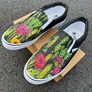 Cactus Garden - Custom Succulent BLVD Original Slip on Shoes for Men ...