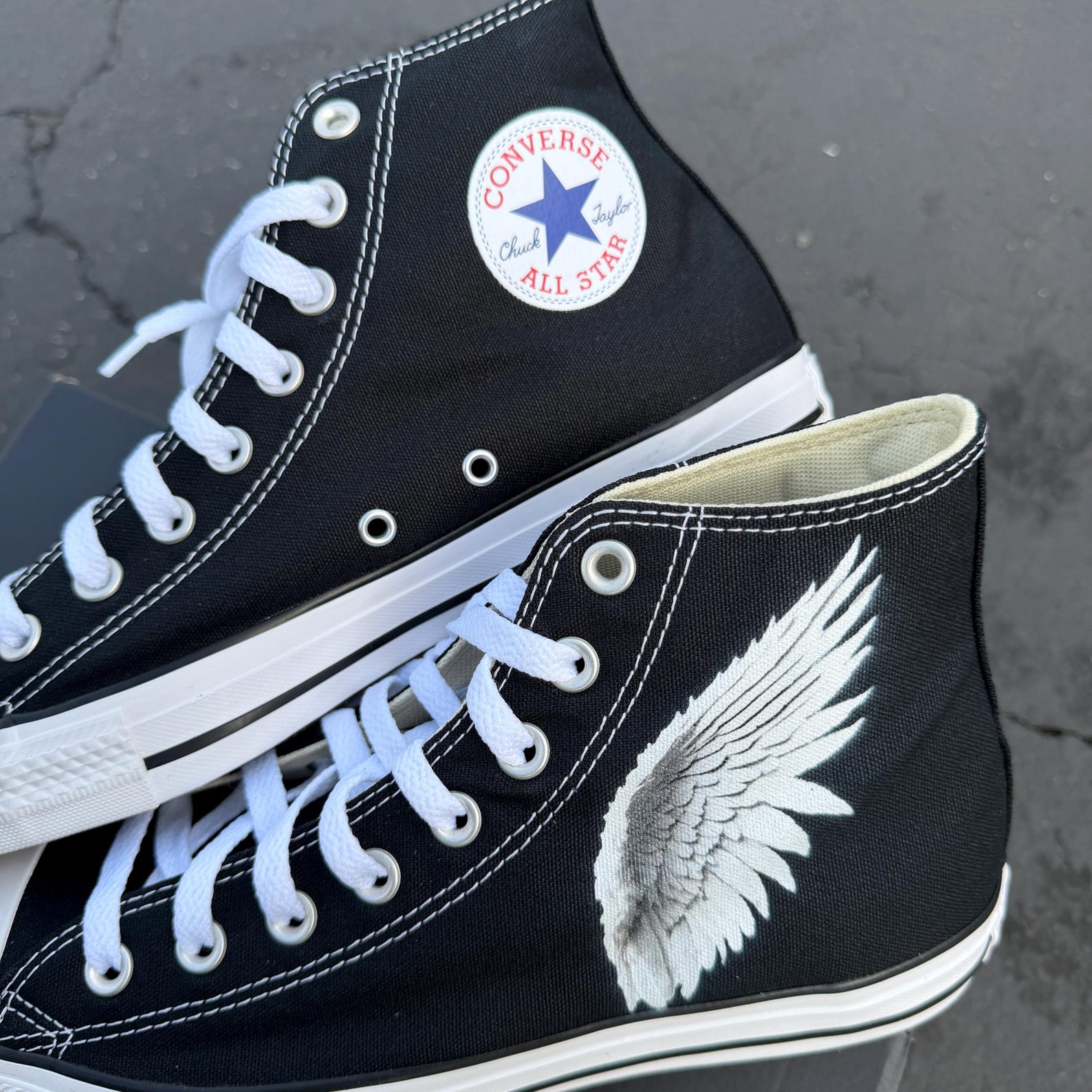 Angel Wings Converse High Top Chuck Taylor for Women and Men Customized ...