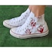 Bloody Hand Print Scary Halloween Custom High Top Converse - Etsy