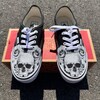 Custom Slip on Vans Skeleton Skull Head - Etsy Canada