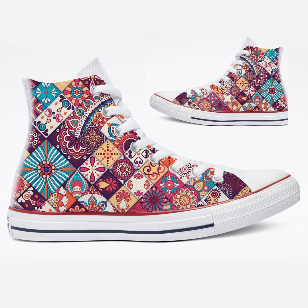 Vintage Textile Arabic Indian Boho Inspiration Converse Chuck Taylor ...