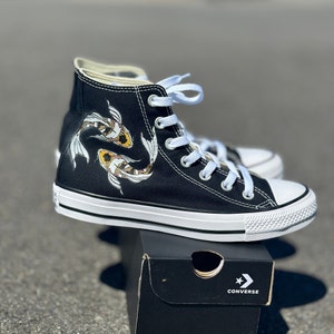 Koi Fish Custom Converse High Top Sneakers - Etsy
