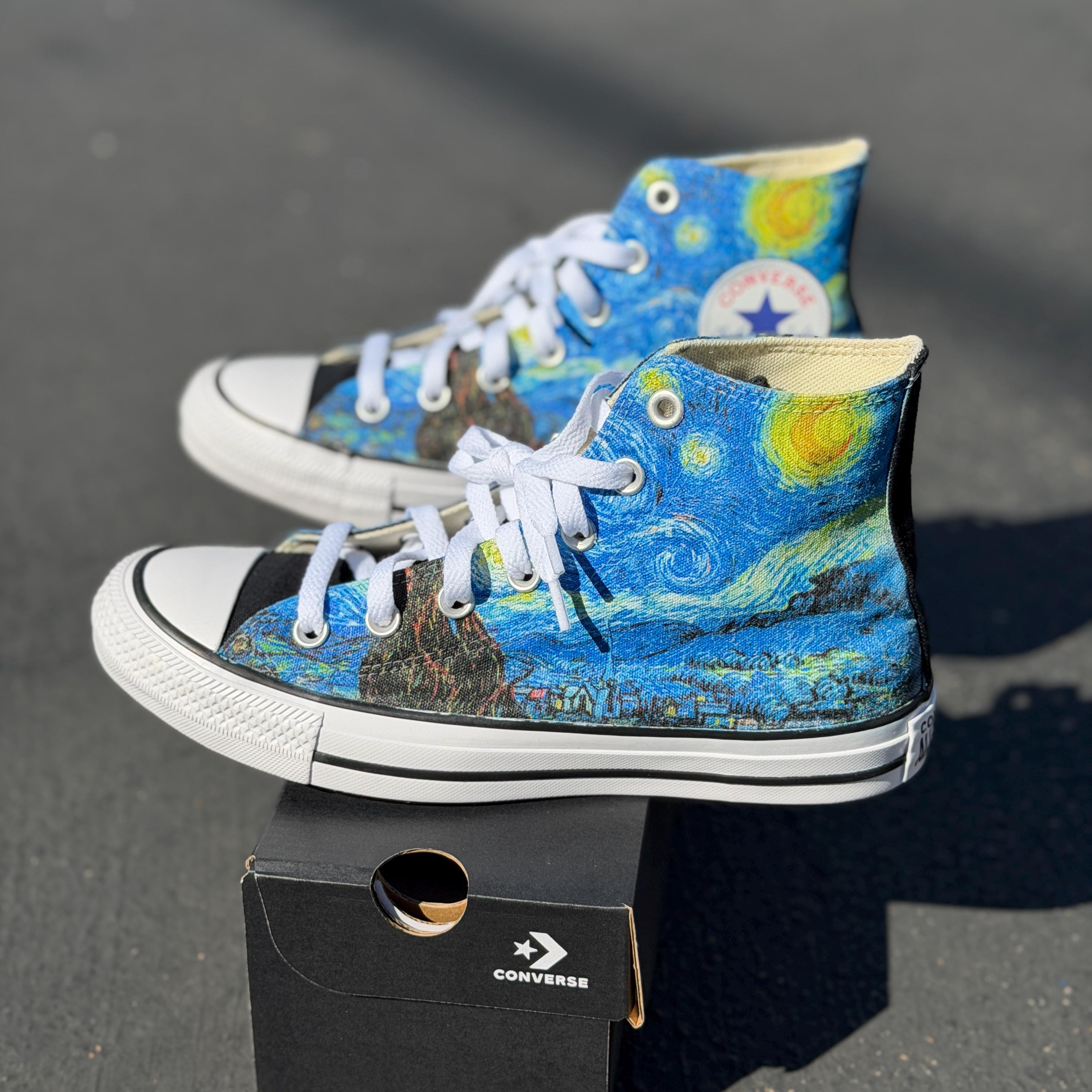 Starry Night Hi-top Converse Chuck Taylor Shoes for Women and Men ...