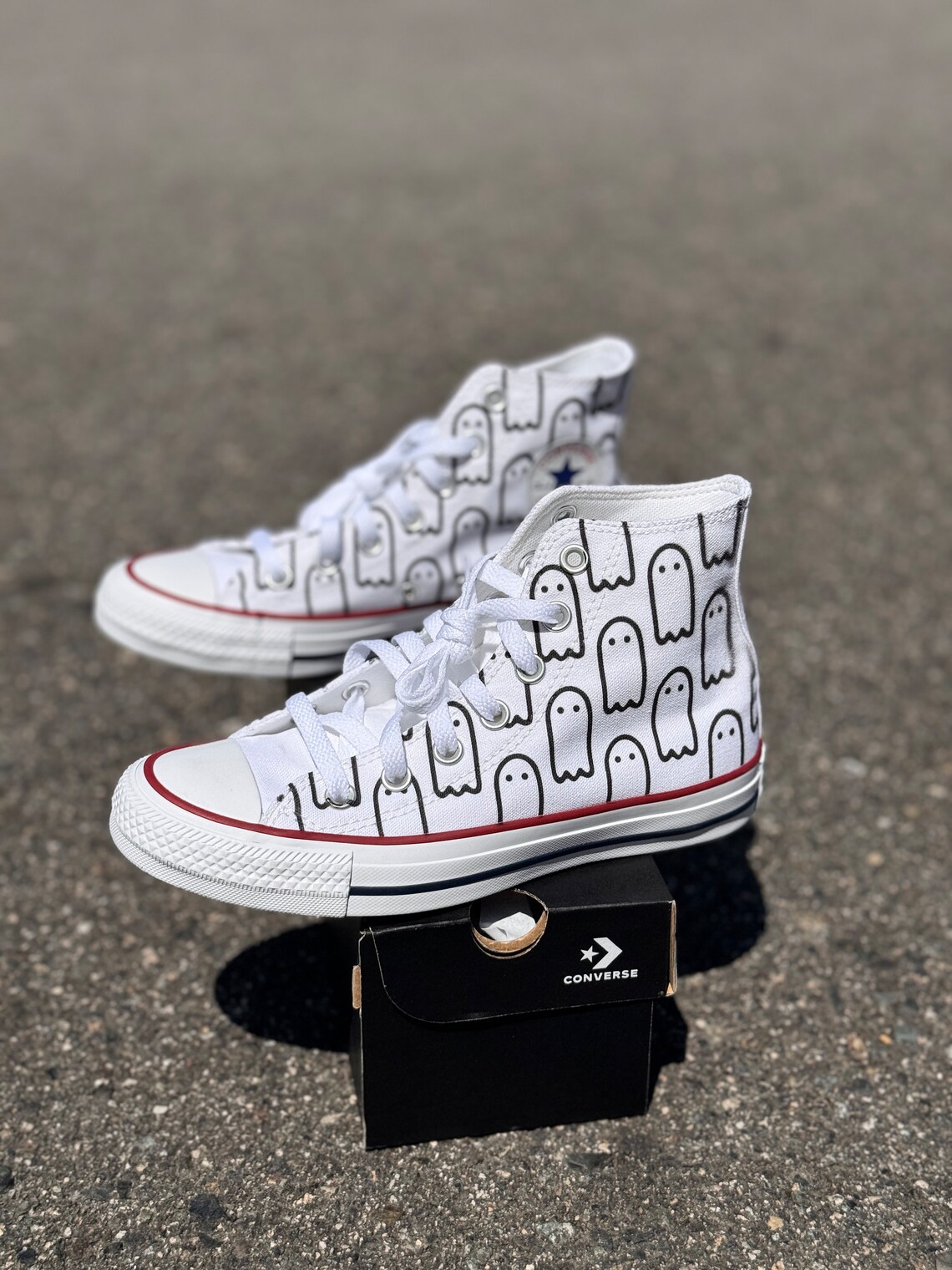 Cute Spooky Ghost Pattern Hi-top Converse Chuck Taylor Shoes for Women ...