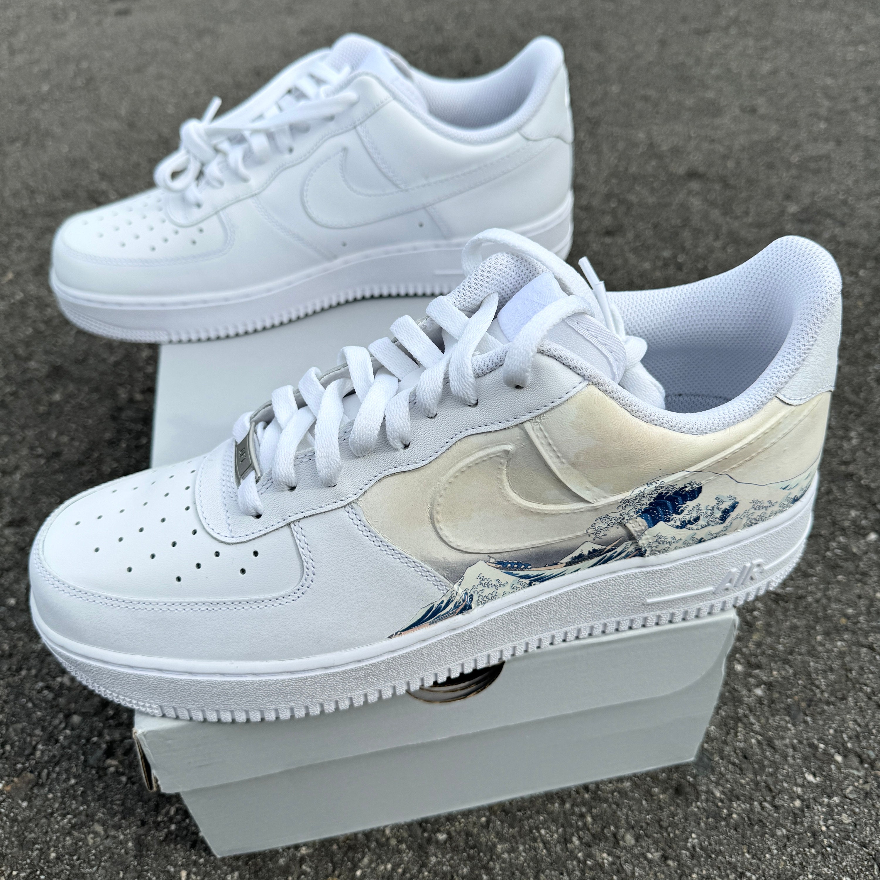 Custom Nike Air Force 1 - Great Wave off Kanagawa - Custom Nike AF1 ...