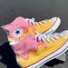 Waffle Cone Ice Cream Drip White Converse High Top Shoes - Women's and ...