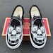 Custom Slip on Vans - Skeleton Skull Head - Etsy