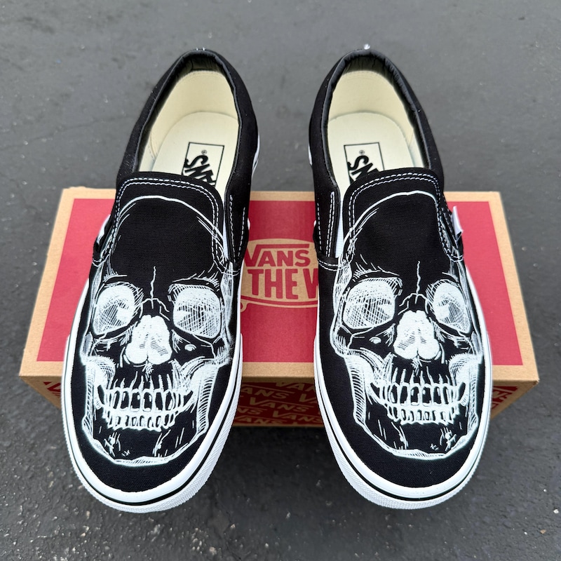 Mens Shoes With Skulls - Etsy