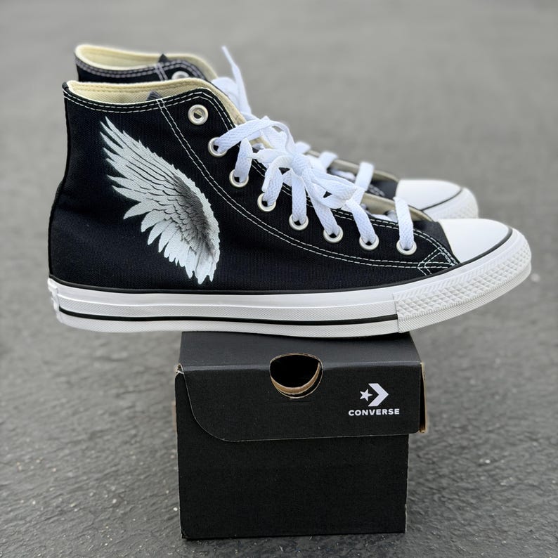 Angel Wings Converse High Top Chuck Taylor for Women and Men Customized ...