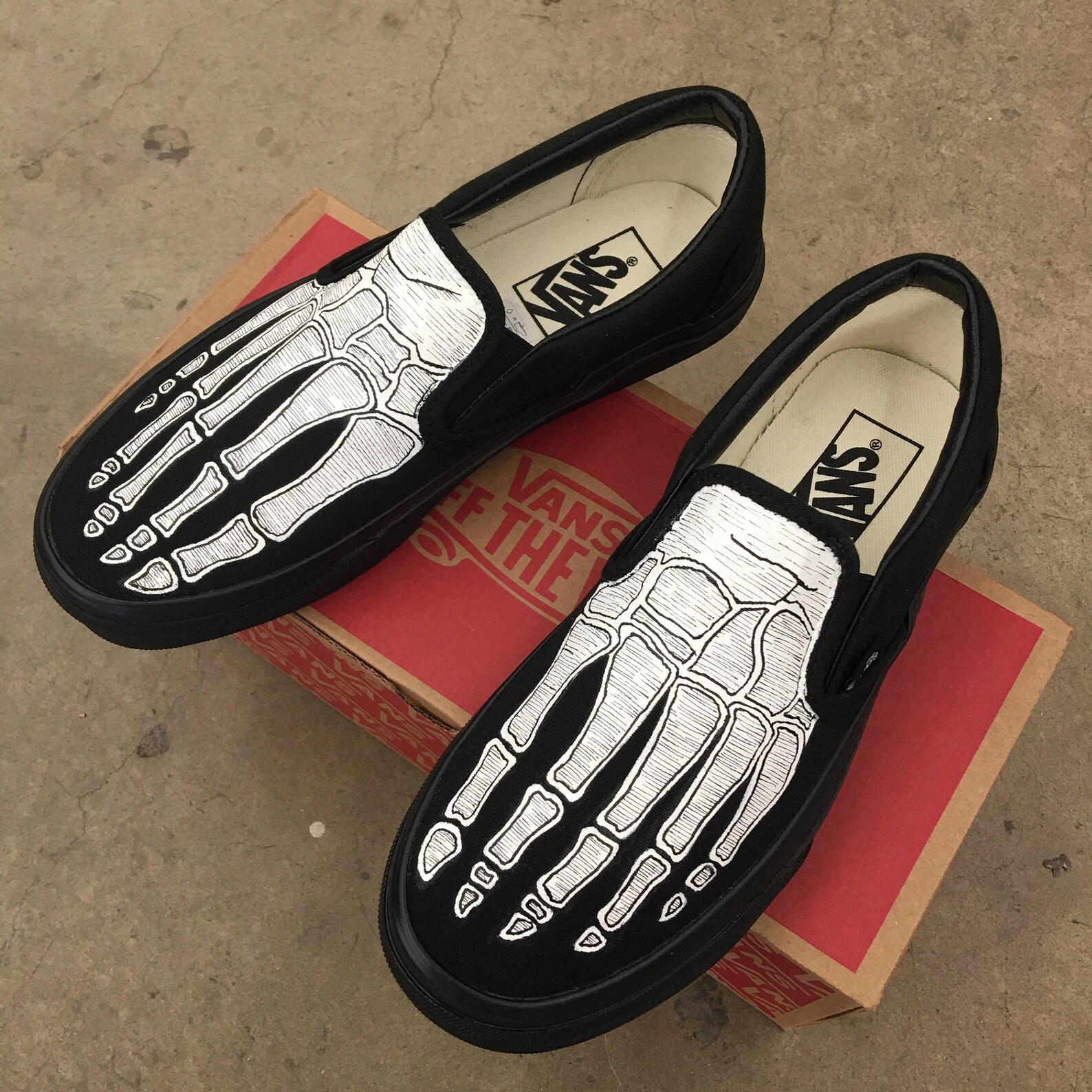 Skeleton Feet Vans Slip on Shoes for Men and Women - Etsy