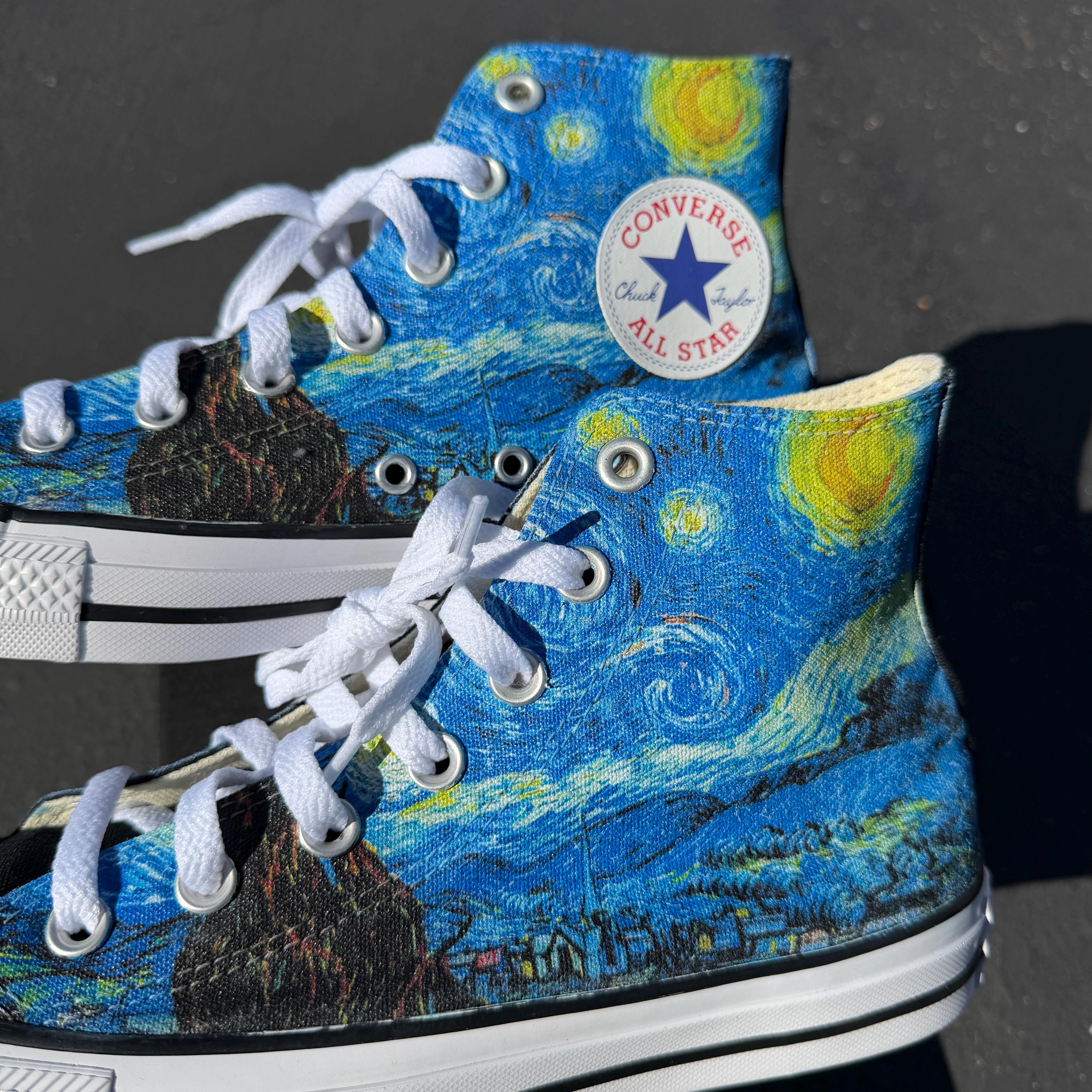 Starry Night Hi-top Converse Chuck Taylor Shoes for Women and Men ...