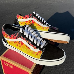 Vans Old Skool Flames - Etsy