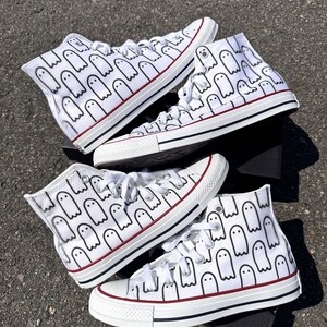 Cute Spooky Ghost Pattern Hi-top Converse Chuck Taylor Shoes for Women ...