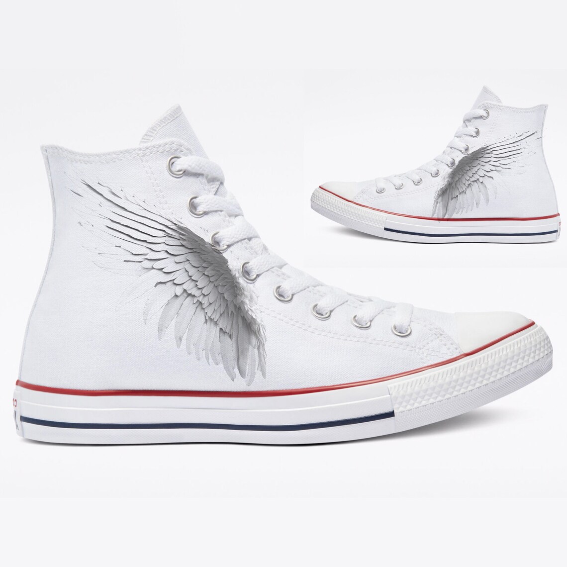 Angel Wings Converse High Top Chuck Taylor for Women and Men Customized ...