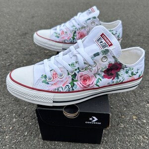 Whimsical Roses Custom Low Top Converse - Etsy