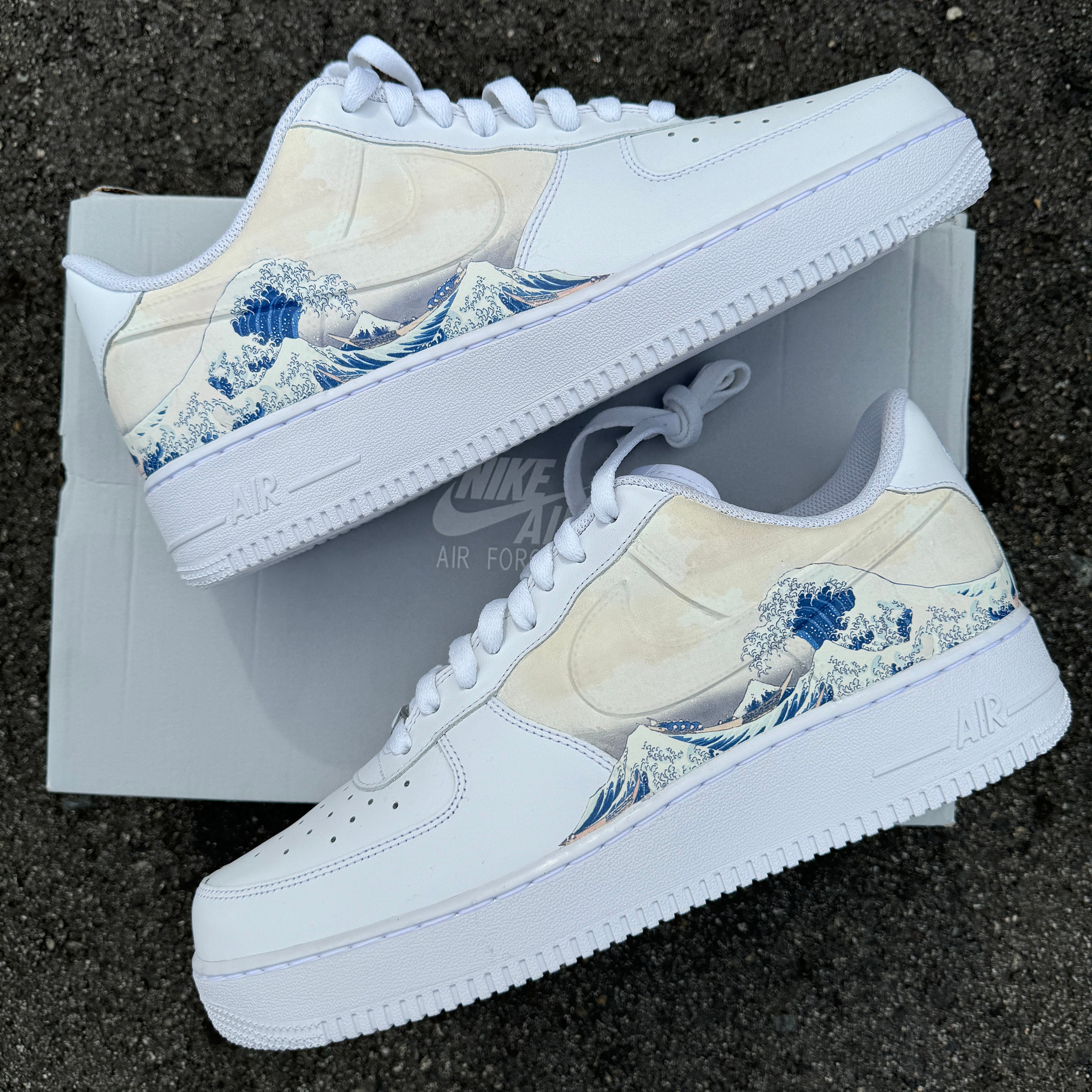 Custom Nike Air Force 1 - Great Wave off Kanagawa - Custom Custom Nike Air Force 1 - Great Wave off Kanagawa - Custom