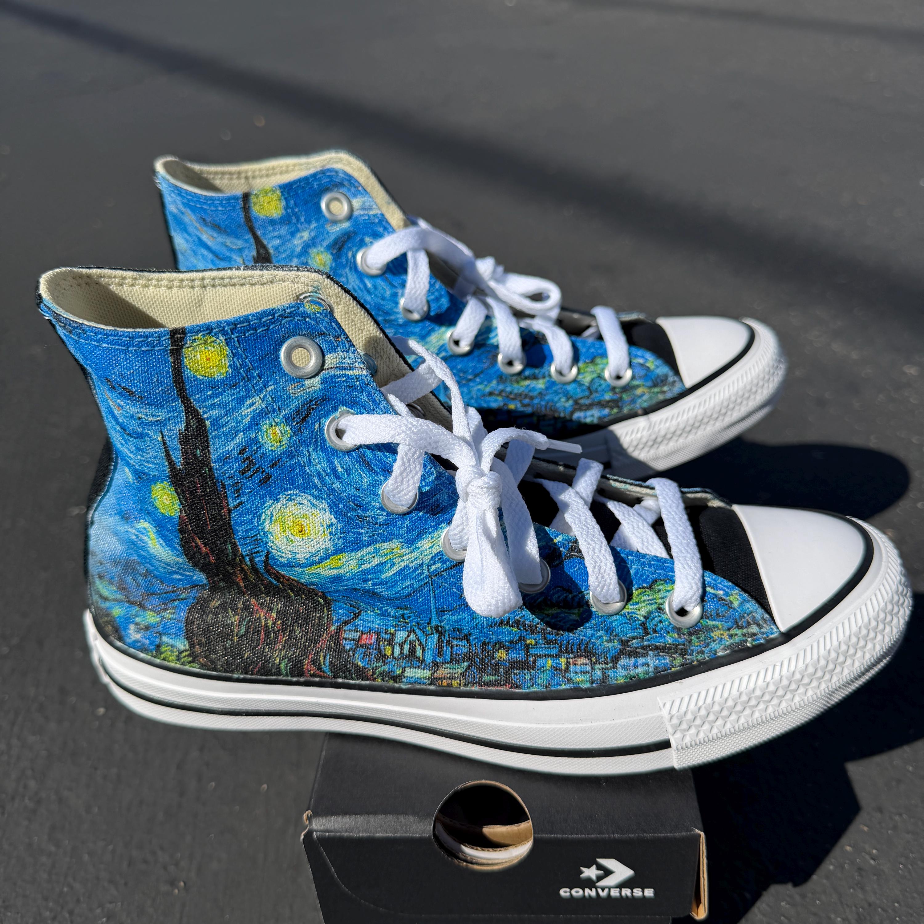 Starry Night Hi-top Converse Chuck Taylor Shoes for Women and Men ...