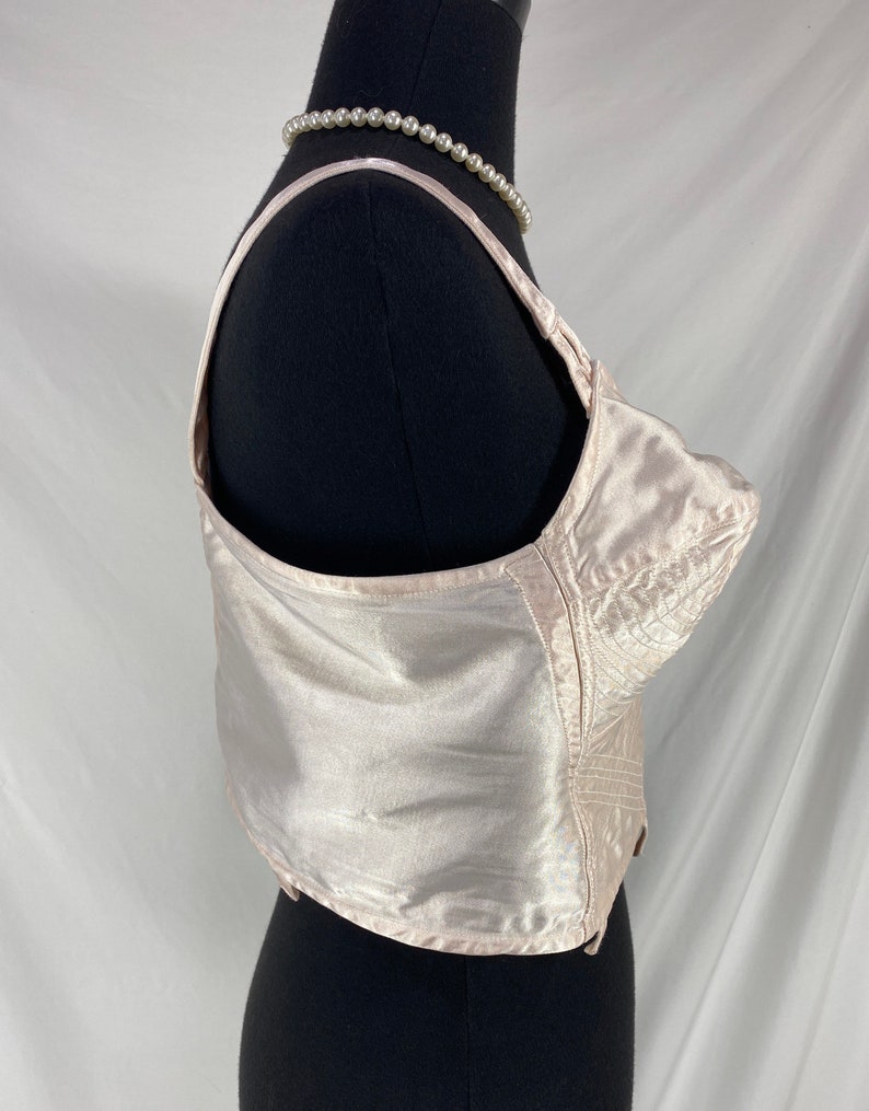 Vtg Circular Bullet Bra Pink Satin Longline Pinup Button - Etsy