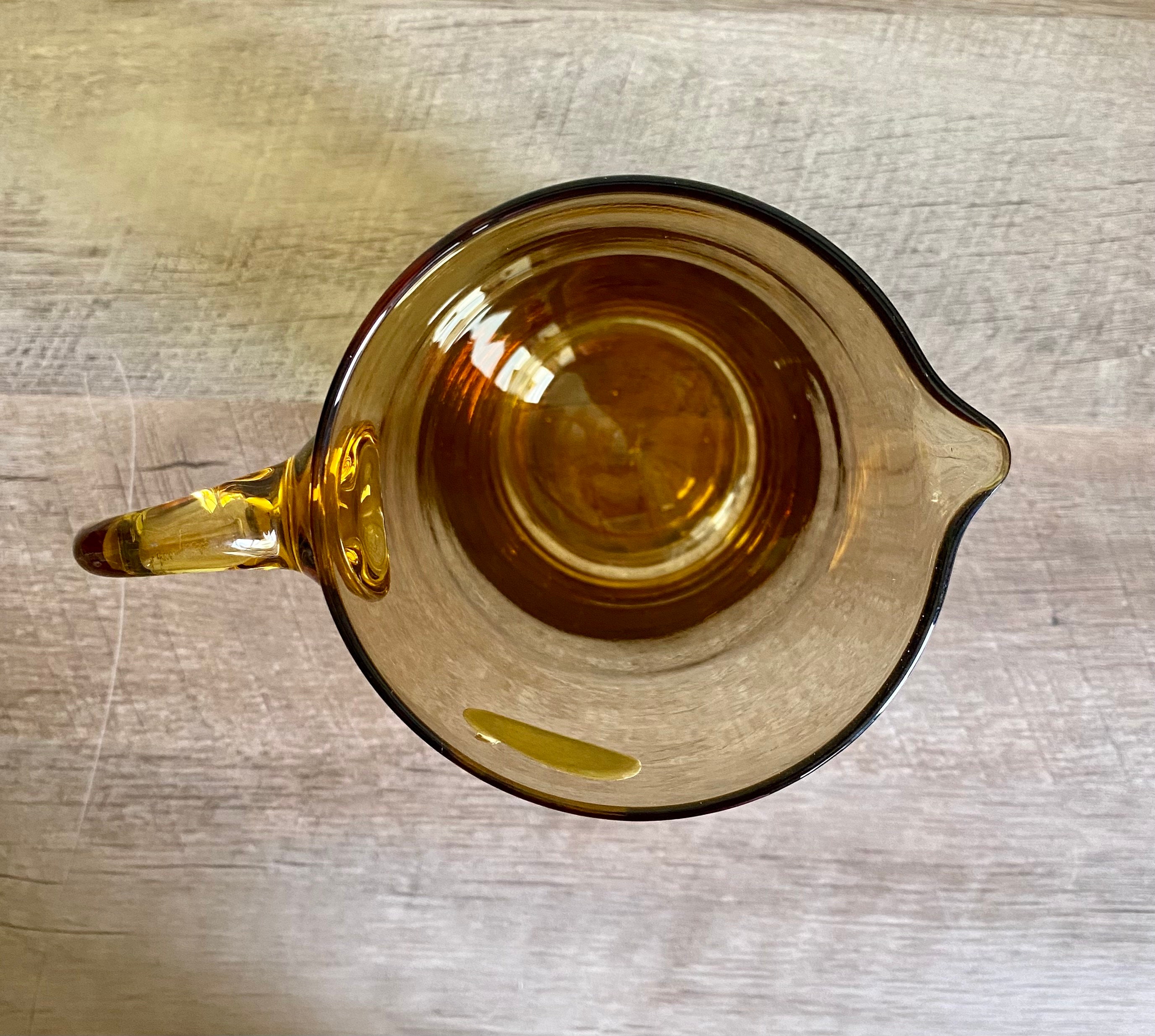 Vintage Italian Rossini Handmade Glass Pitcher Yellow Amber Italy - Etsy