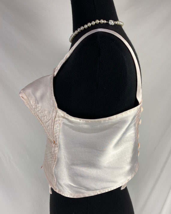 Vtg Circular Bullet Bra Pink Satin Longline Pinup But… - Gem