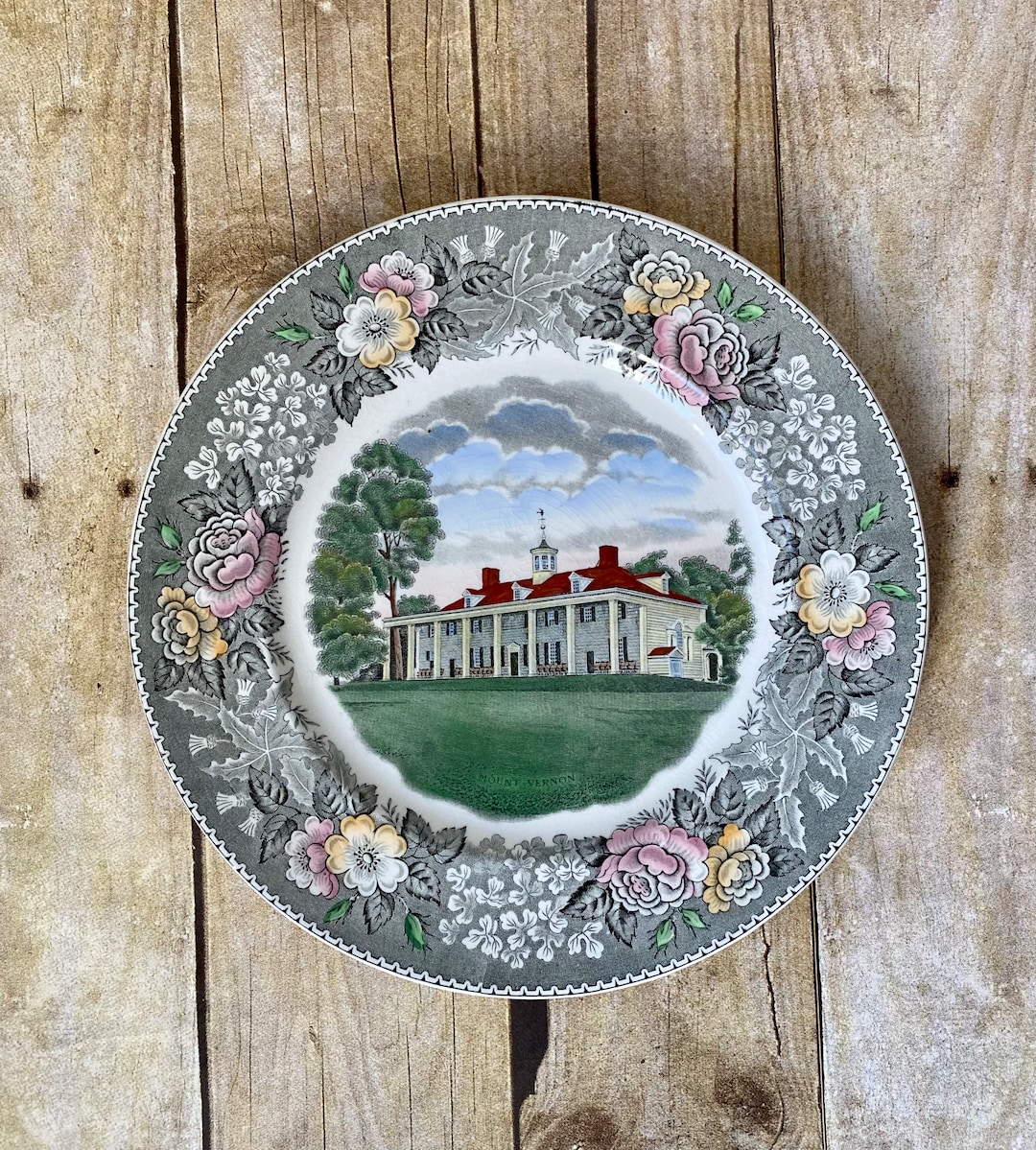 Old English Staffordshire Ware Decorative Plate Mount Vernon, Virginia ...