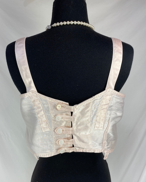 Vtg Circular Bullet Bra Pink Satin Longline Pinup But… - Gem