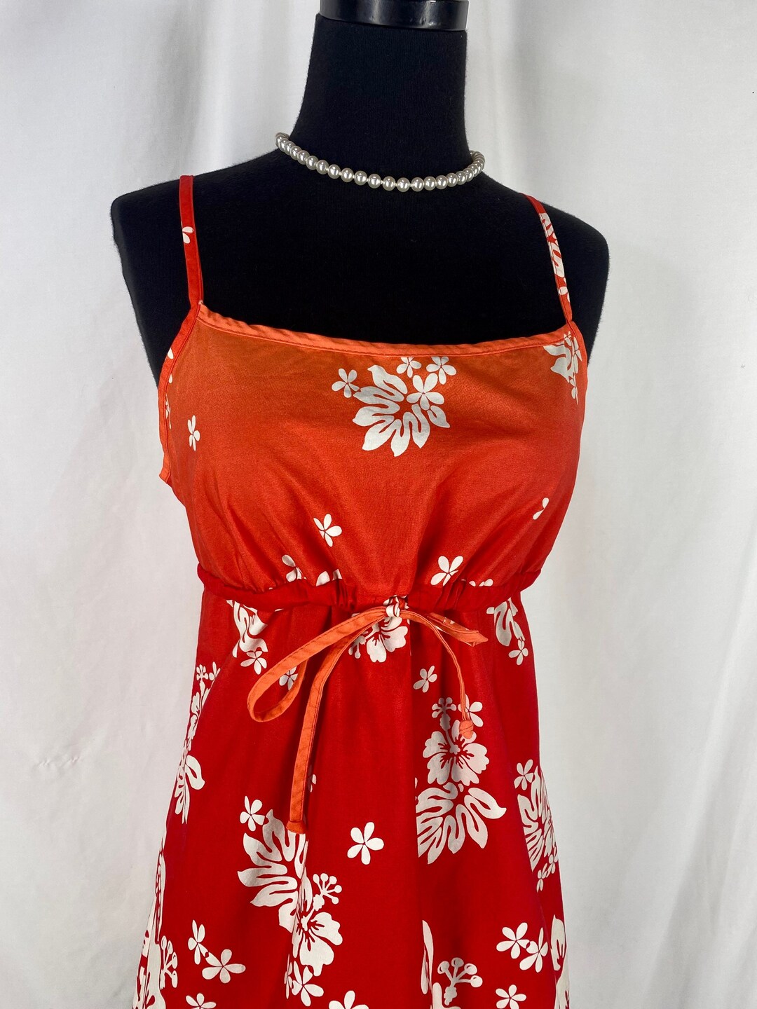 Royal Creations Hawaiian Sundress Luau Aloha Cotton USA Red Ombre - Etsy