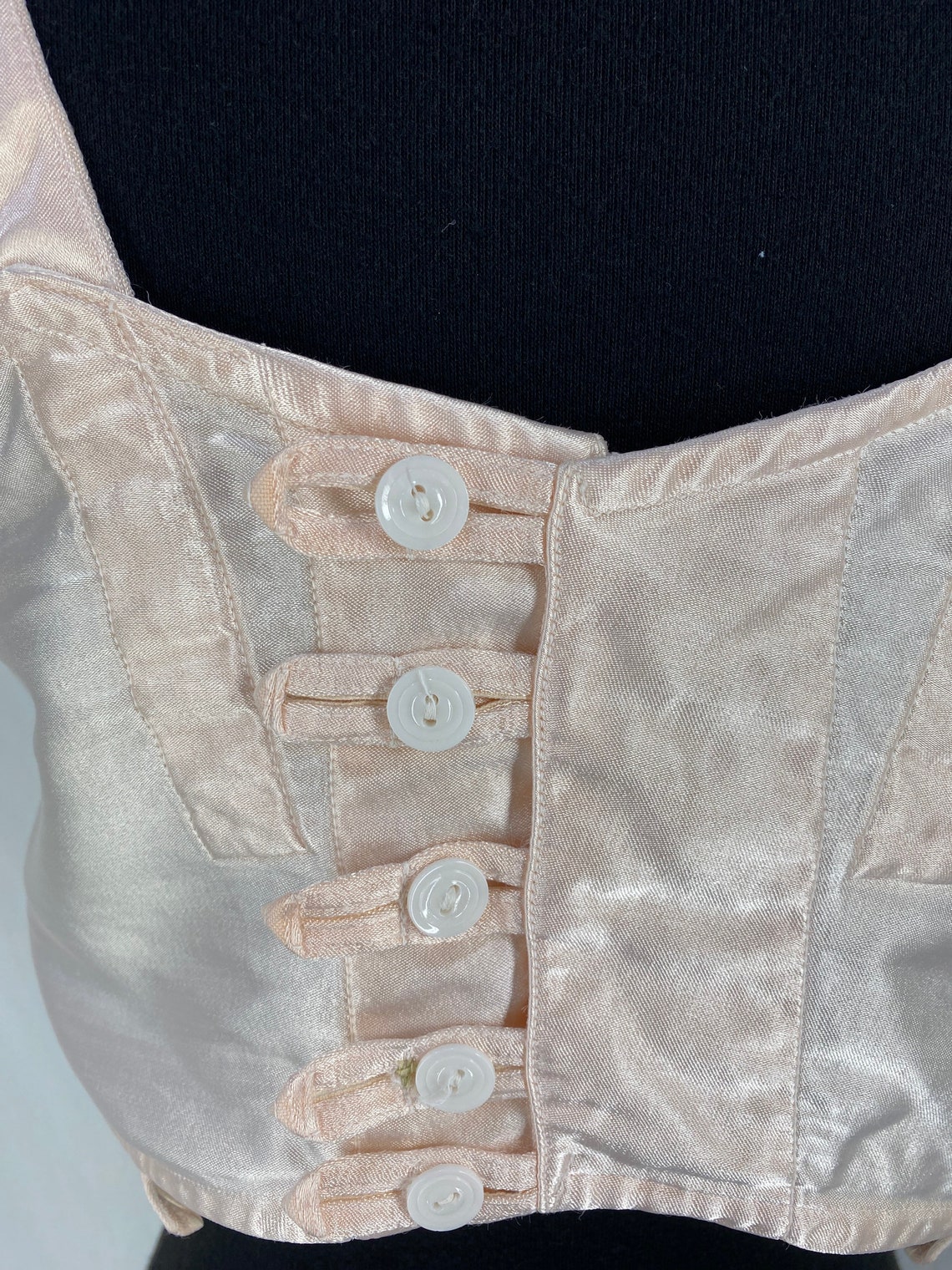 Vtg Circular Bullet Bra Pink Satin Longline Pinup Button - Etsy