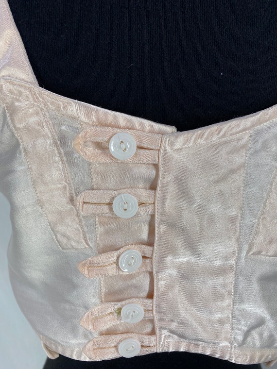 Vtg Circular Bullet Bra Pink Satin Longline Pinup But… - Gem