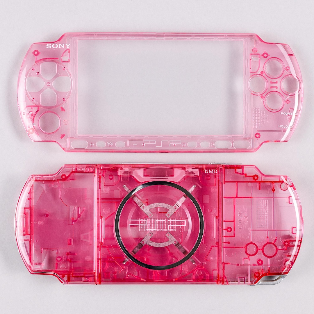 PSP 3000 Transparent Pink Replacement Shell With Buttons With Tools - Etsy