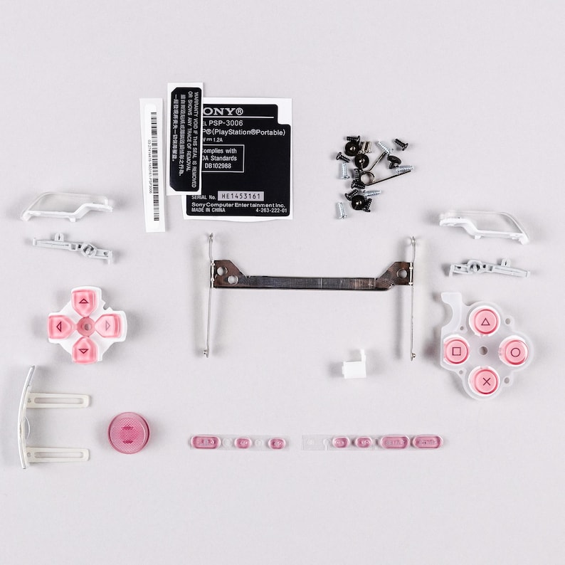 PSP 3000 Transparent Pink Replacement Shell With Buttons With Tools - Etsy