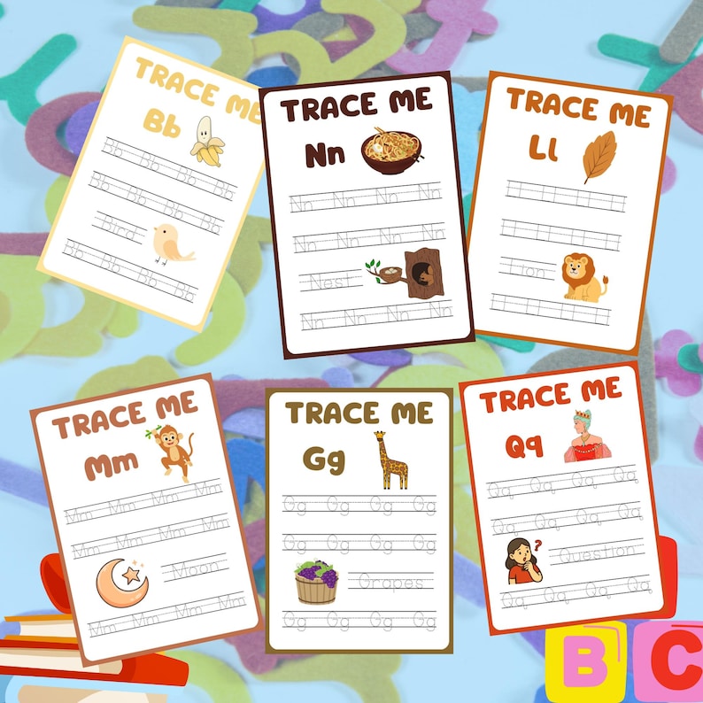 Alphabet Tracing Worksheets A-Z – Preschool Kindergarten Writing ...