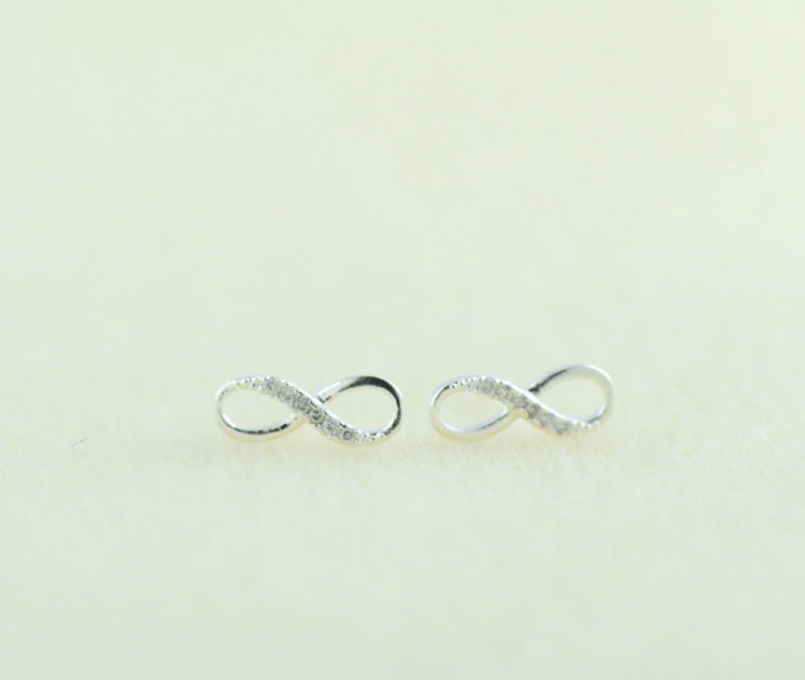 Silver Infinity Earrings Infinity Stud Earrings Infinity - Etsy