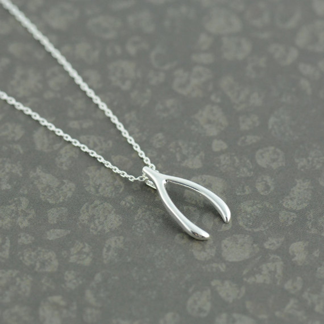 Silver Wish Bone Necklace. Wishbone Necklace in Silver. - Etsy