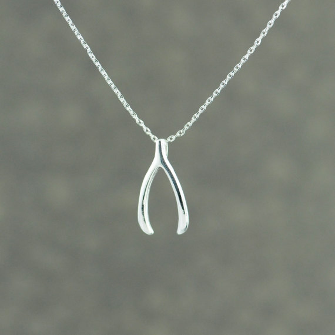Silver Wish Bone Necklace. Wishbone Necklace in Silver. - Etsy