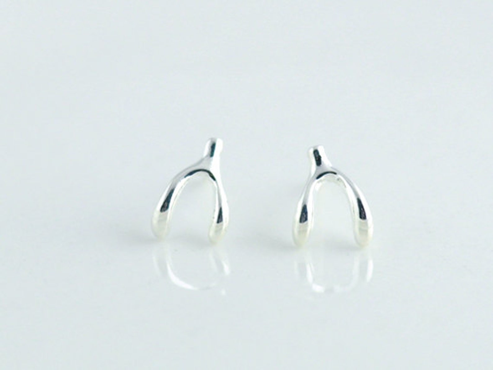 Silver Wish Bone Necklace. Wishbone Necklace in Silver. - Etsy